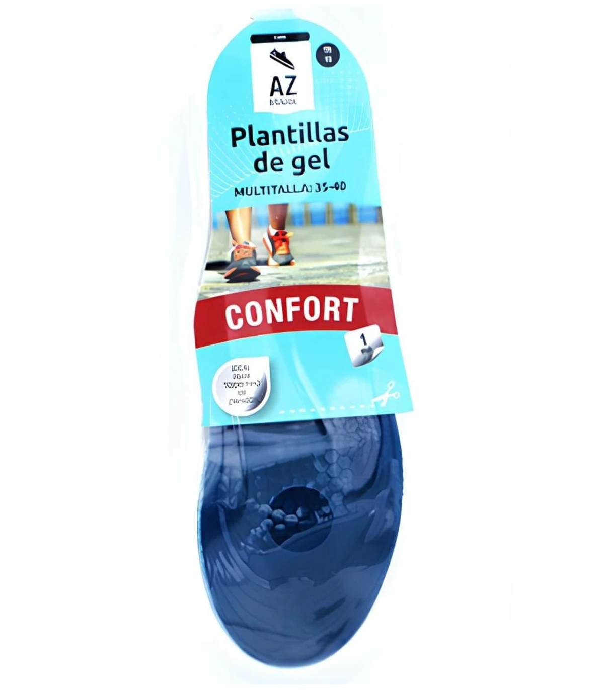 Plantilla Gel Confort Azul 12410 Azmark Comodidad Para Tus Pies